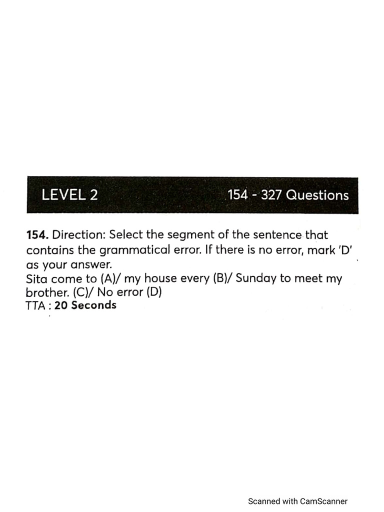 Error Detection (PNC) - Level 2 | PDF