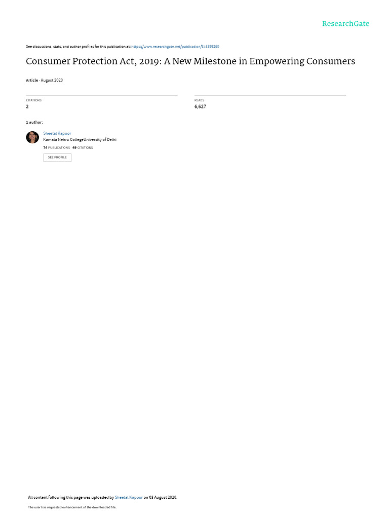 Yojana Consumer Protection Act 2019 A New Milestone in Empowering ...