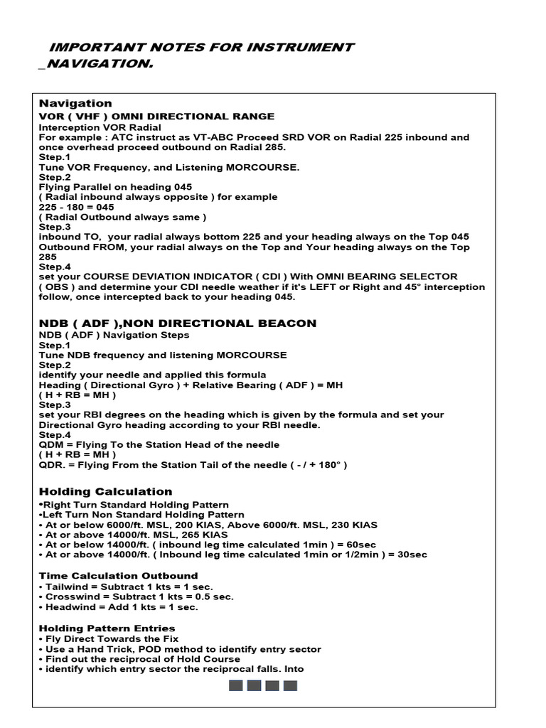 Instrument Navigation Imp | PDF