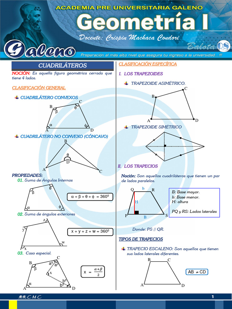 Semana 08 Cuadril Teros | PDF | Rectángulo | Geometría del plano euclidiano