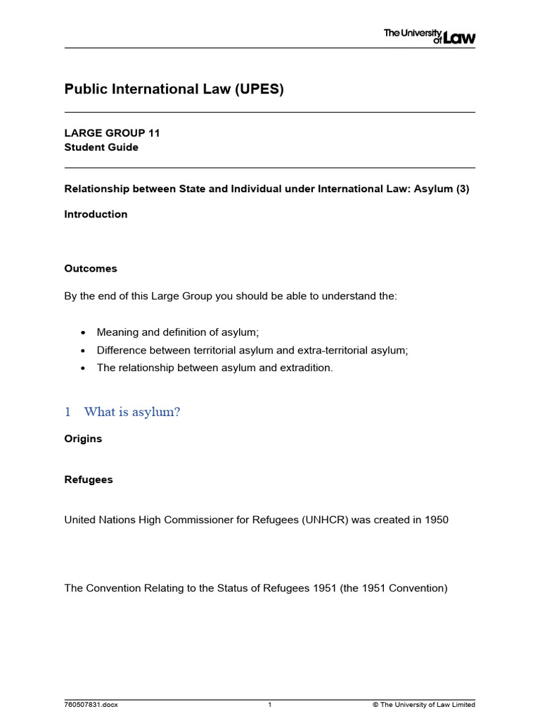 2324 - PIL - LG10 - Unit5 (3) - Student Guide | PDF | Refugee | Asylum ...