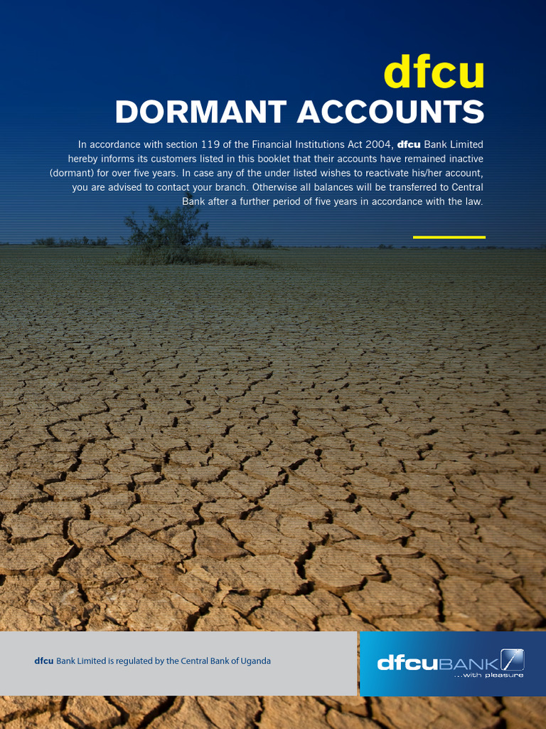 Dfcu Dormant Accounts | PDF