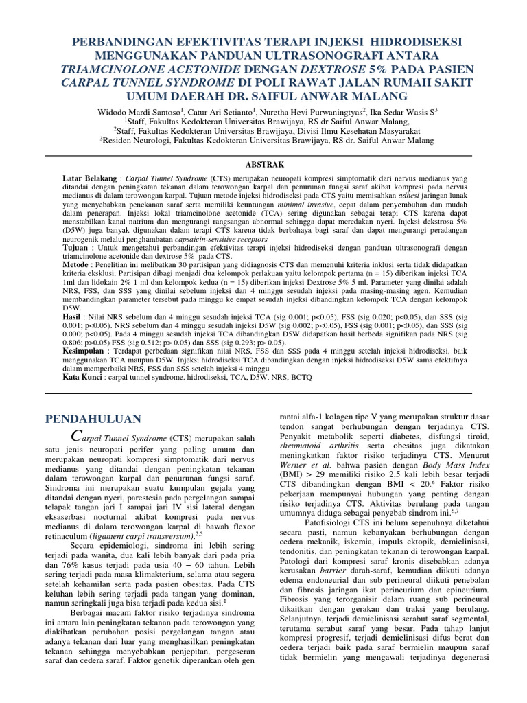 MNJ - Perbandingan Efektivitas Terapi Injeksi Hidrodiseksi Menggunakan ...