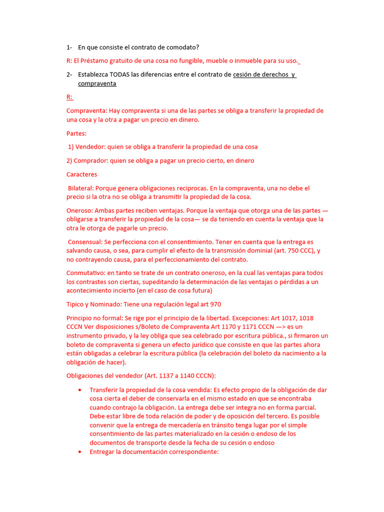 Segundo Parcial Obligaciones y Contratos | PDF | Pagos | Ley de obligaciones