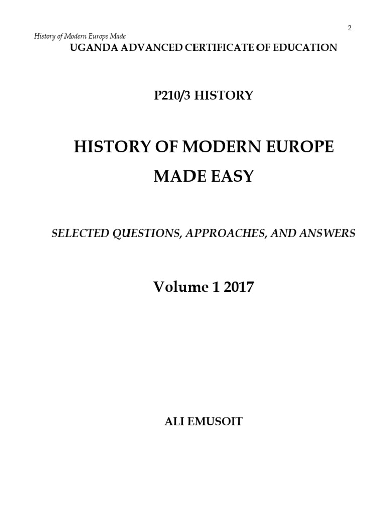 History of Modern Europe Made Easy PDF | PDF | First French Empire ...
