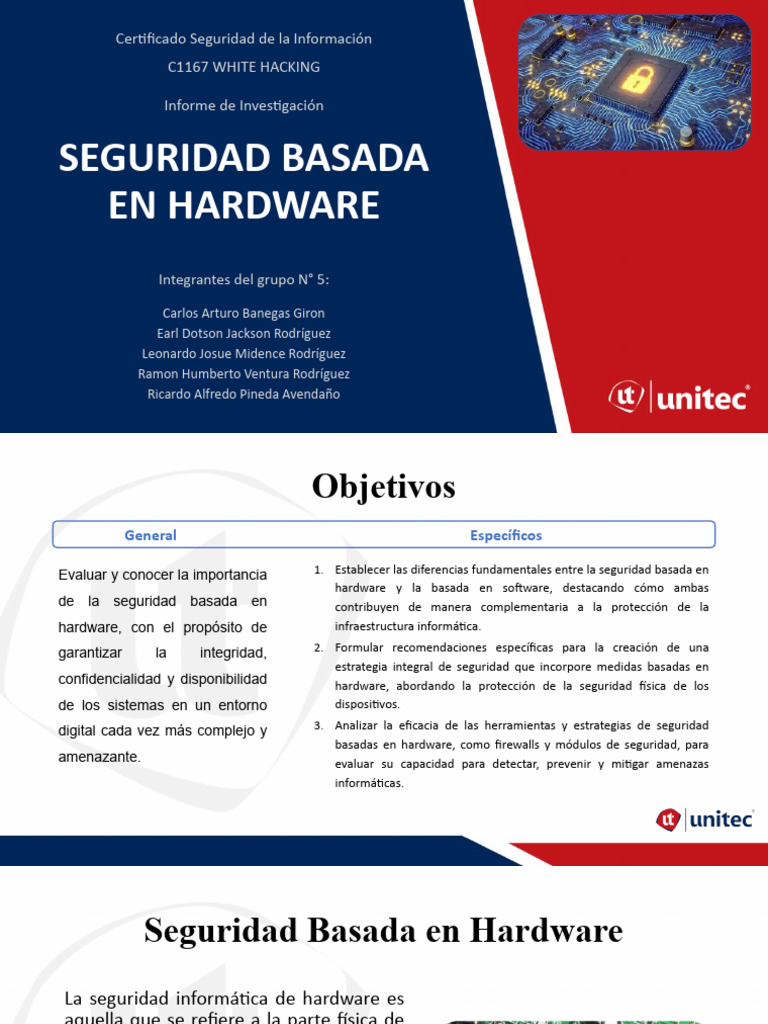 Presentacion - Seguridad Basada en Hardware | PDF | Cortafuegos (informática) | Hardware de la ...