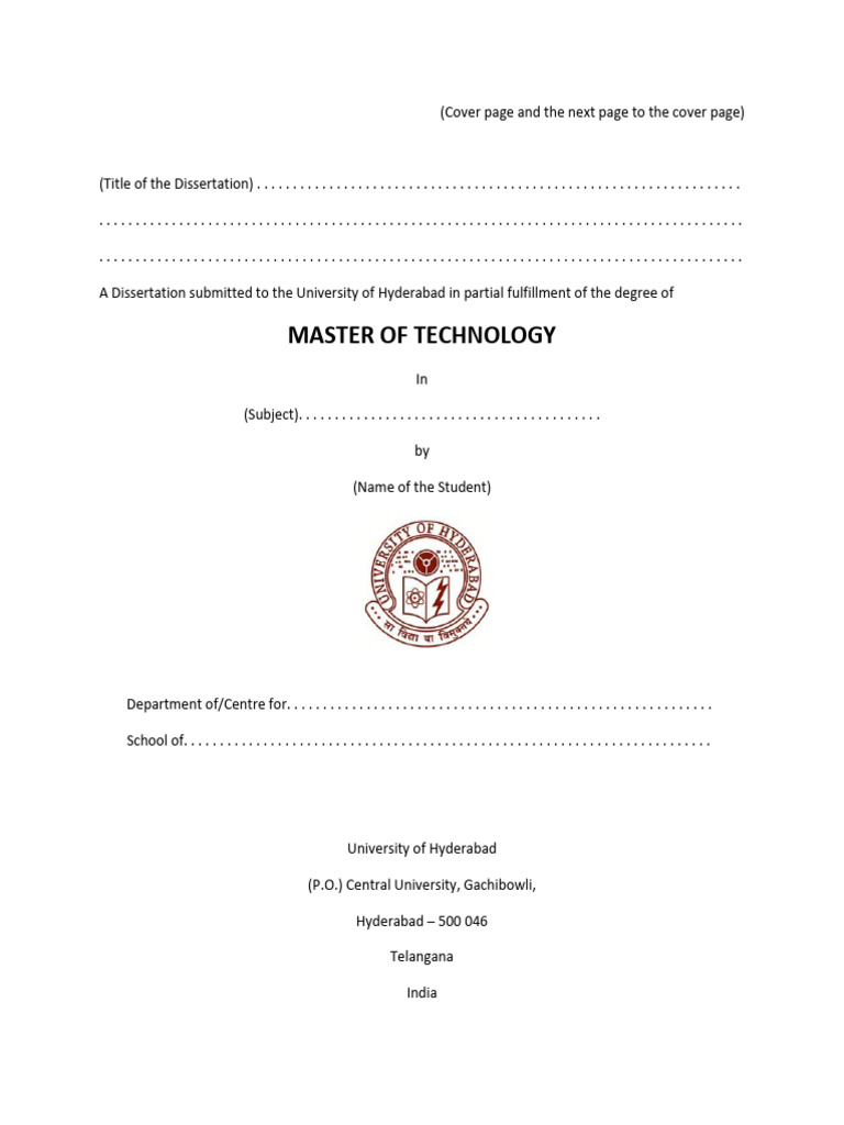 MTech_Thesis_Format | Download Free PDF | Thesis | Titles