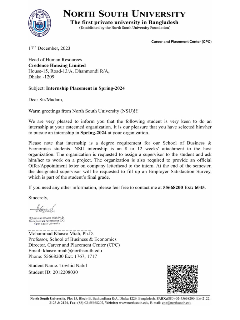 Forwarding Letter | PDF