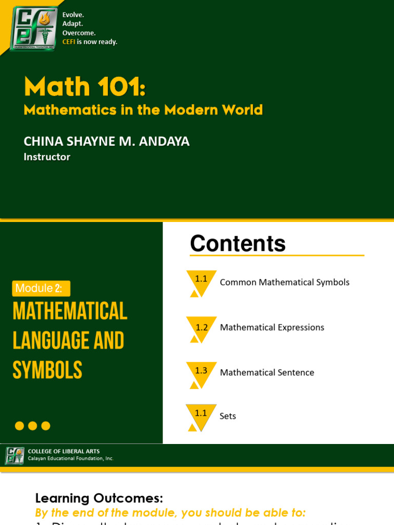 ?59wd4k1ac - Module 2-Mathematical Language and Symbols 3 | PDF | Numbers | Mathematics
