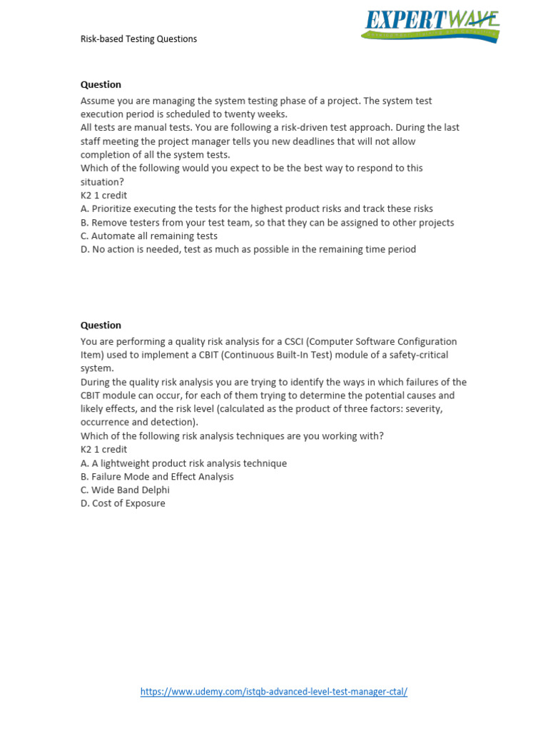 049 Risk-based-Questions | PDF | User (Computing) | Risk
