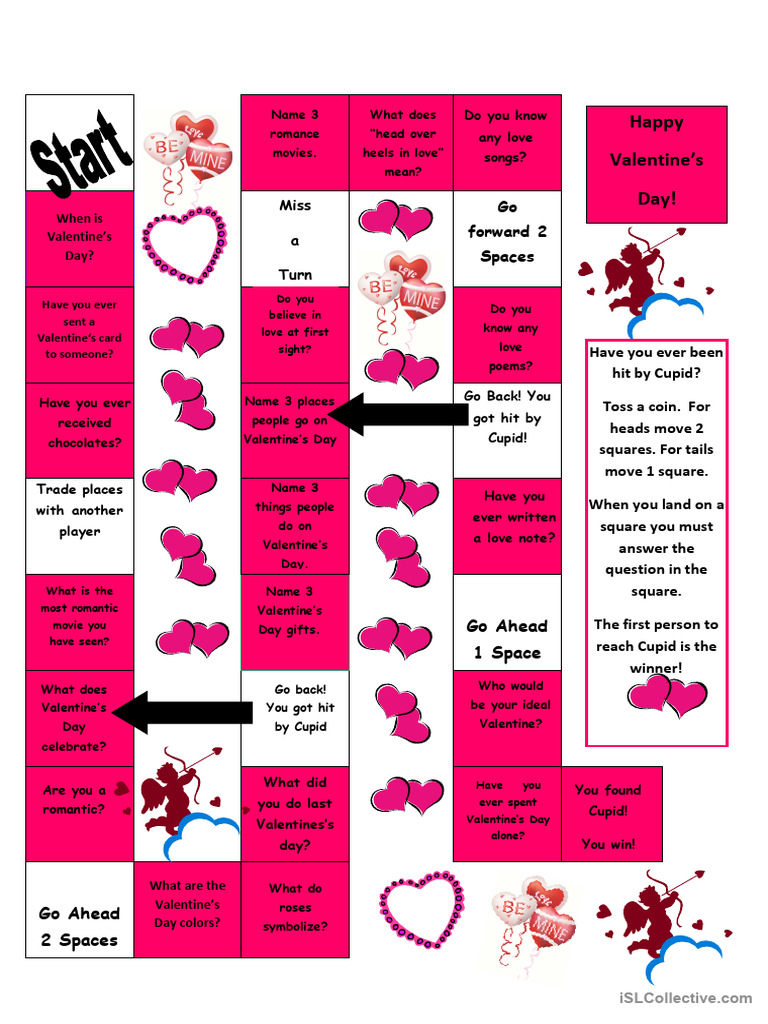 Valentines Day Board Game | PDF | Valentine's Day