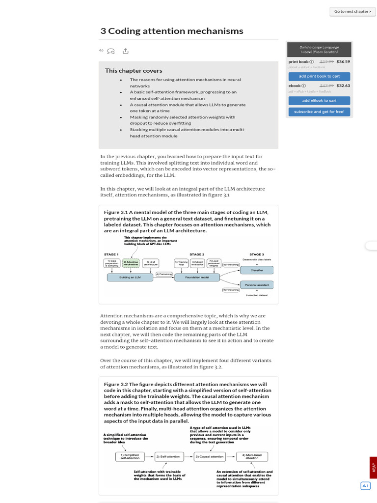 3 Coding Attention Mechanisms - Build A Large Language Model (From Scratch) | PDF ...