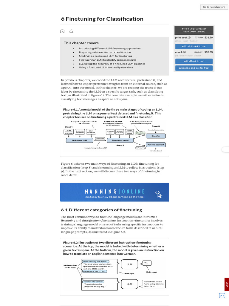 6 Finetuning for Classification - Build a Large Language Model (From ...