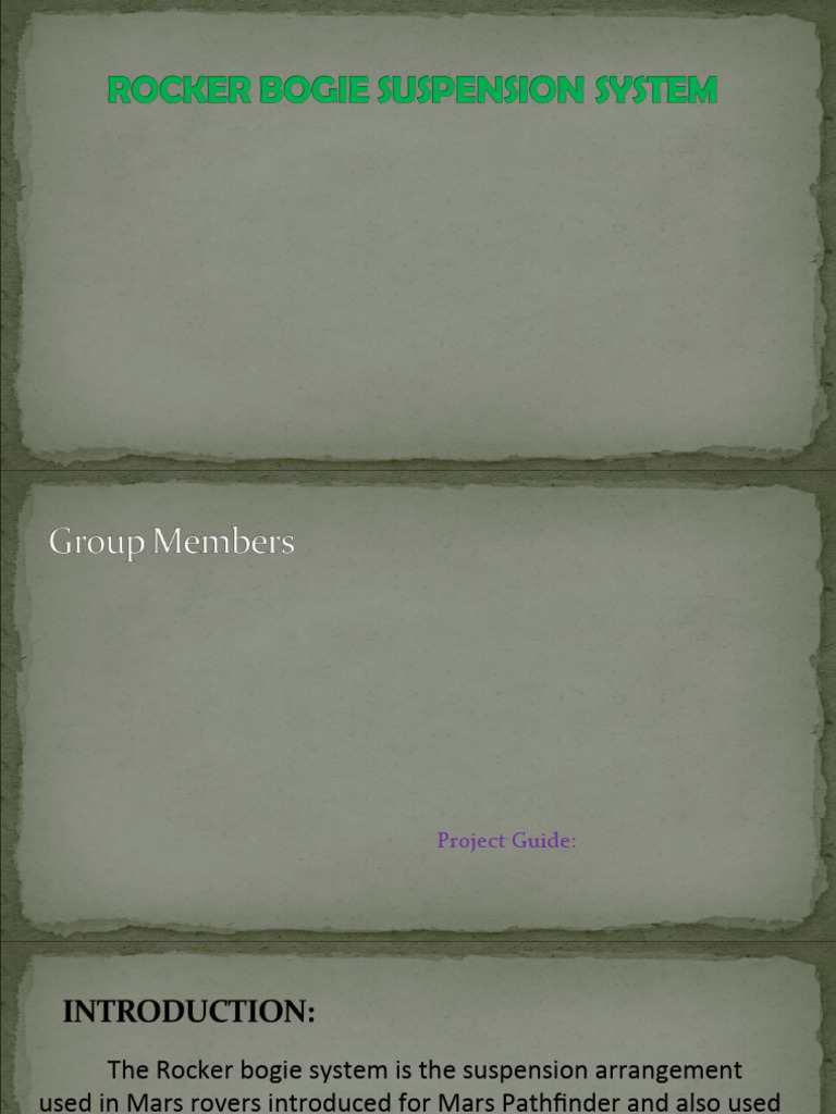 Rocker Bogie | PDF | Spaceflight | Vehicle Technology