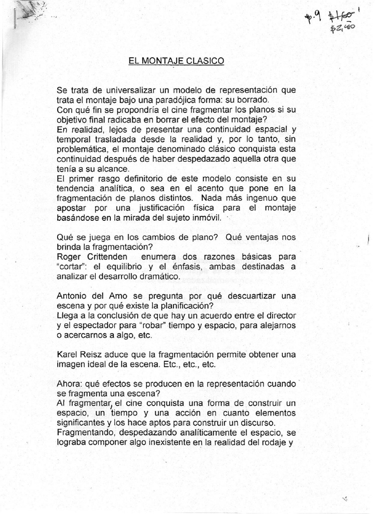 El Montaje Clasico | PDF