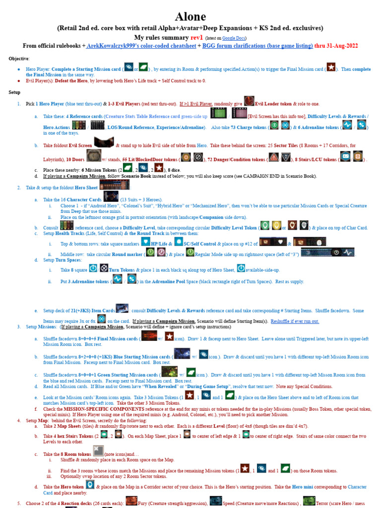 Alone Rulz Rev1 | PDF | Games & Activities | History