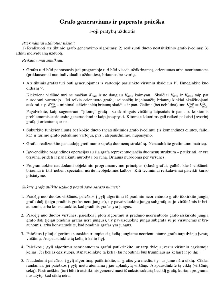1 Grafu Uzduotis | PDF