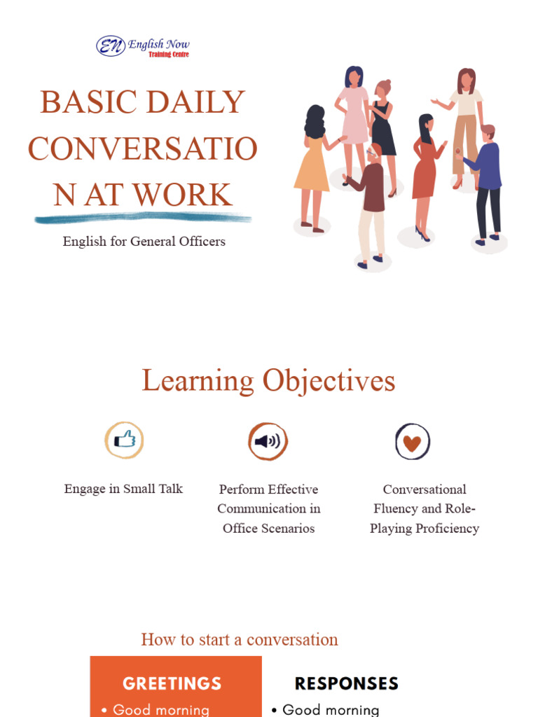 EG - Meeting 2 - Basic Daily Conversation at Work | PDF | Human ...