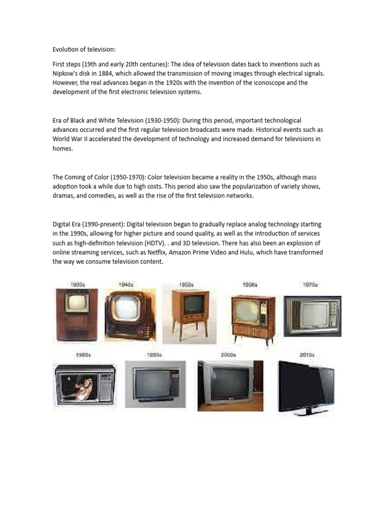 Evolution of television | PDF