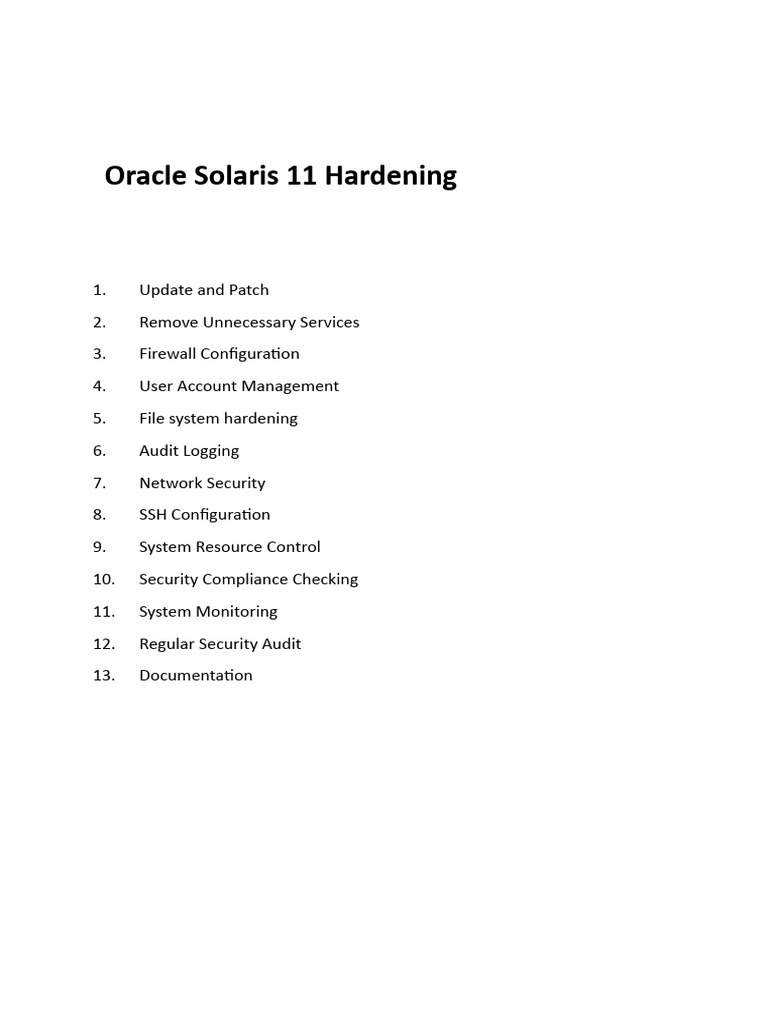 Oracle Solaris 11 Hardening Final Pdf Security Computer Security 1758