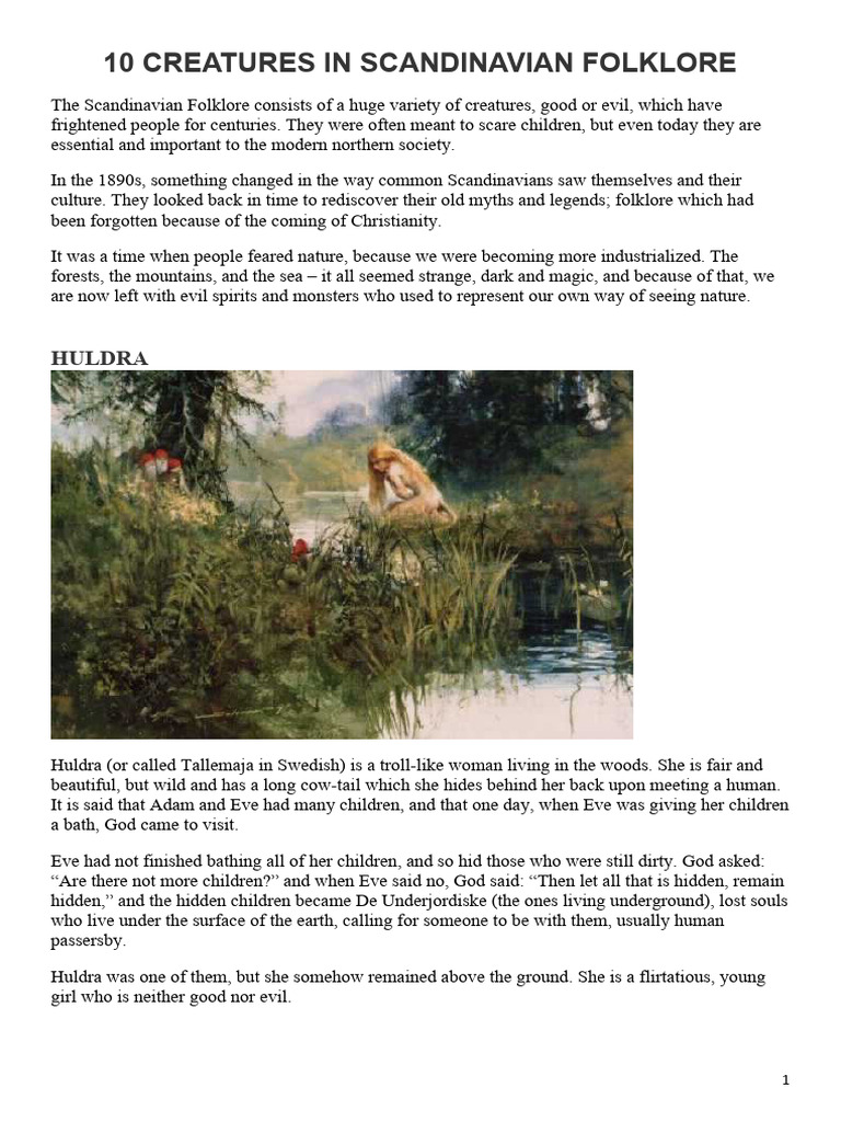 10 Creatures in Scandinavian Folklore | PDF | Troll