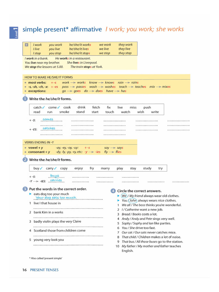 Present Simple Affirmative, Negative and Questions | PDF