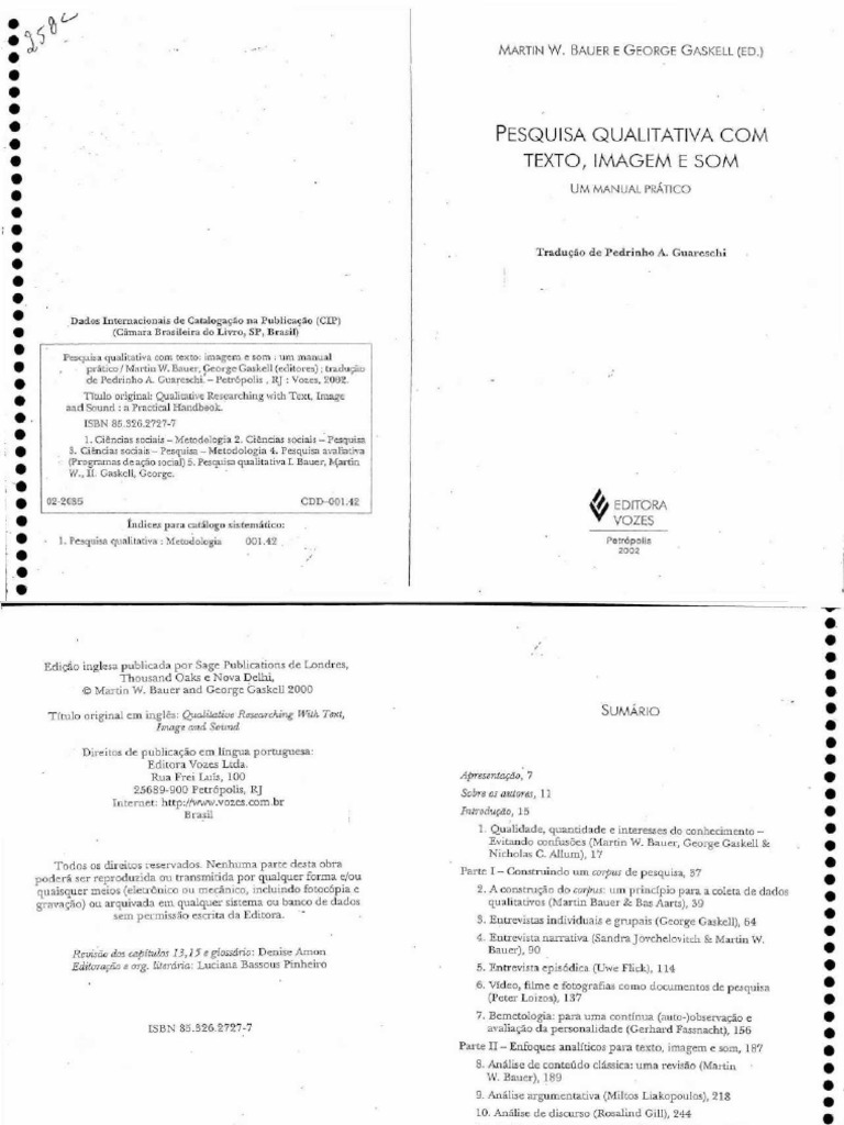 TEXTO 32 - Pesquisa Qualitativa Com Texto Imagem e Som - Cap. 4 A ...