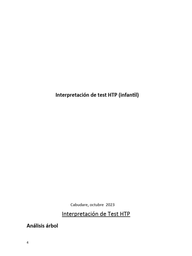 Test HTP Interpretacion | PDF | Las emociones | Ansiedad
