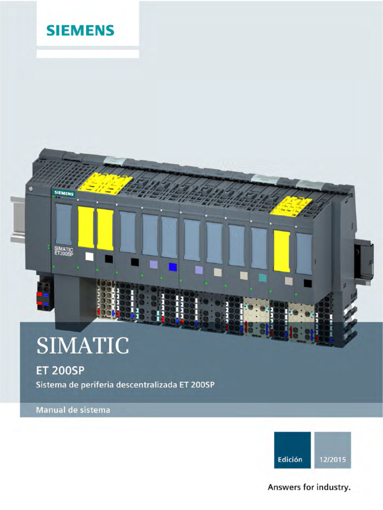 Periferia Simatic Et 200 Sp | PDF | Unidad Central de procesamiento ...