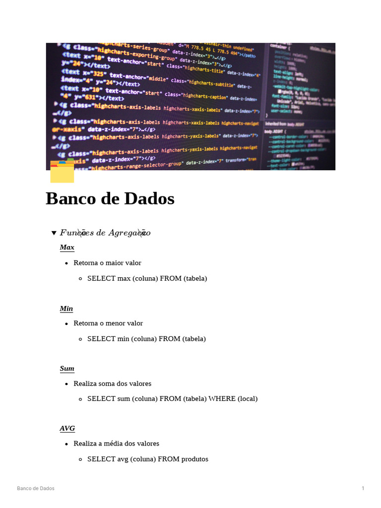 Banco de Dados | PDF | Bancos de dados | Software de gerenciamento de dados