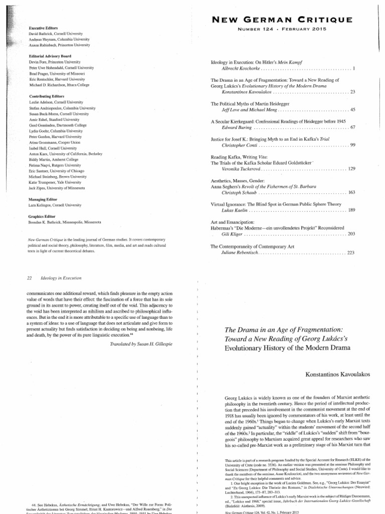 The Drama in an Age of Fragmentation Tow | PDF