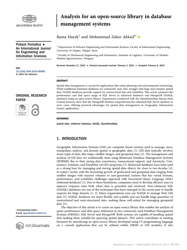 Analysis For An Open-Source Library in Database Ma | Download Free PDF ... Analysis For An Open-Source Library in Database Ma | Download Free PDF ...