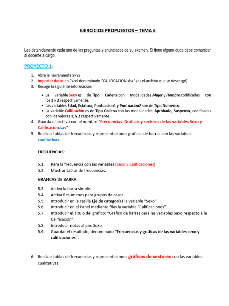 Ejercicios Propuestos - Tema 6 | PDF | Spss | Histograma