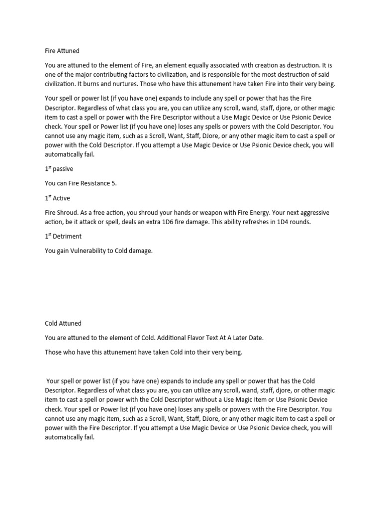 Energy Attunements | PDF | Poison