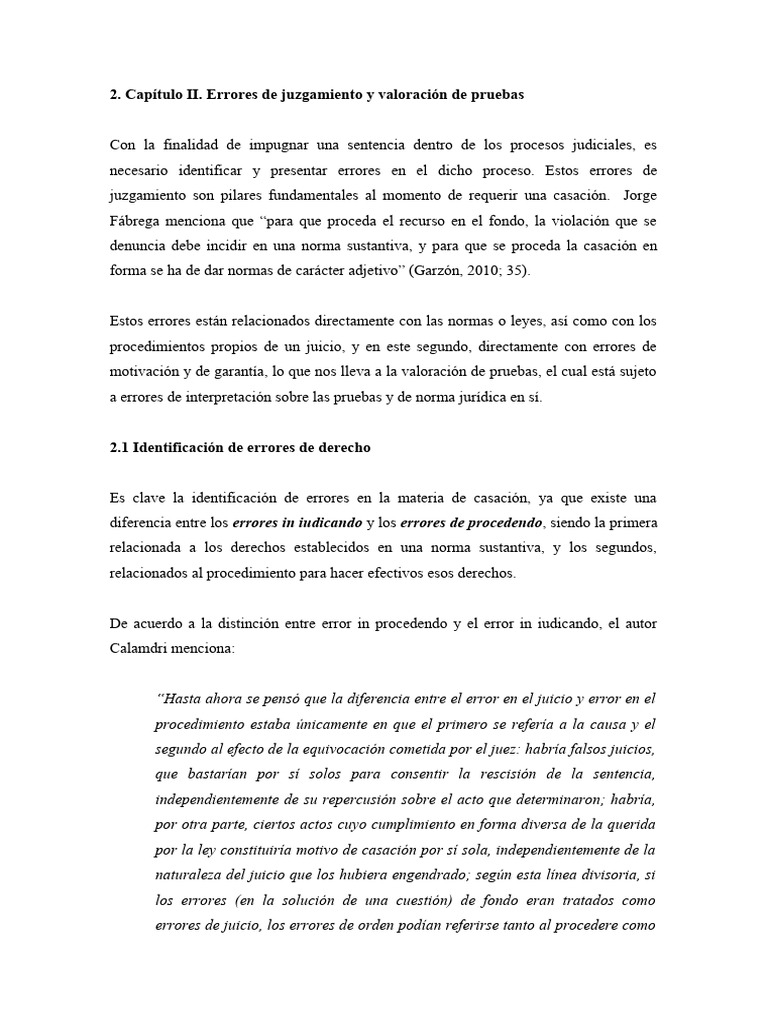 Errores de derecho y valoración de pruebas | PDF | Ley procesal | Juez
