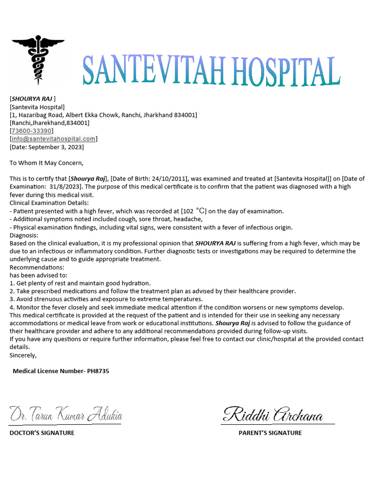 FAKE MEDICAL REPORT | PDF