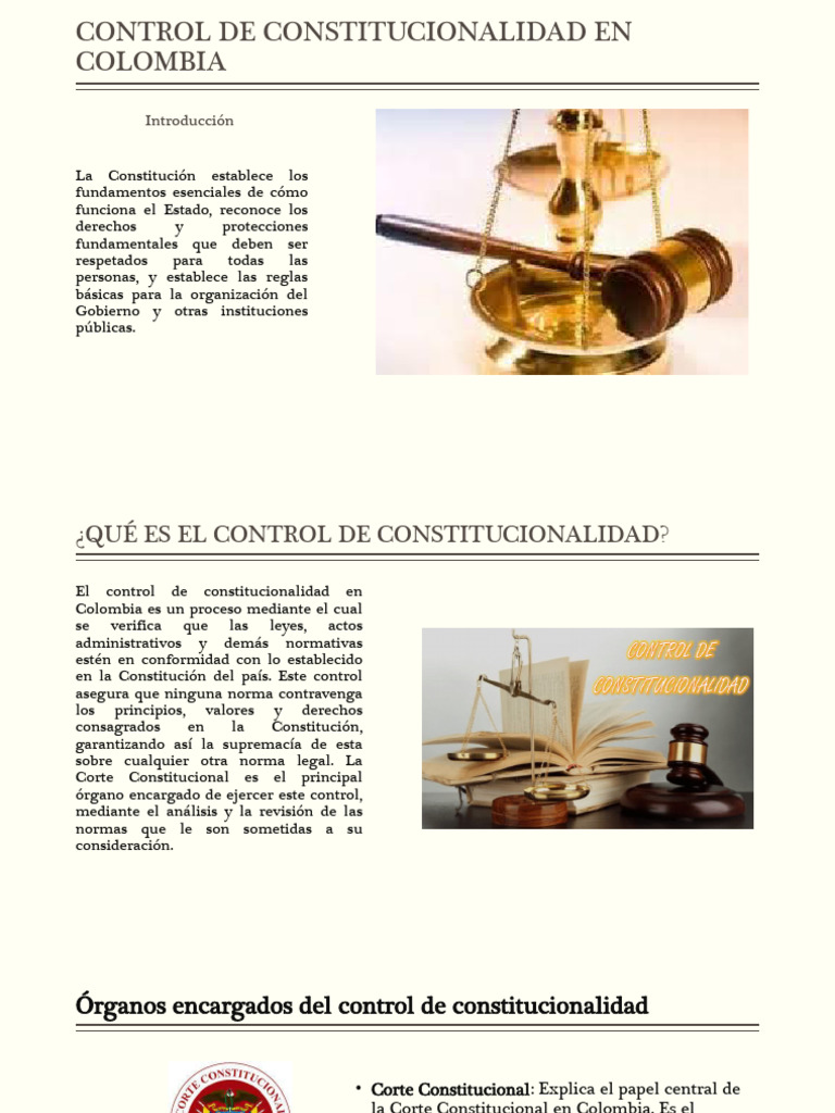 Control de Constitucionalidad en Colombia | Descargar gratis PDF ...