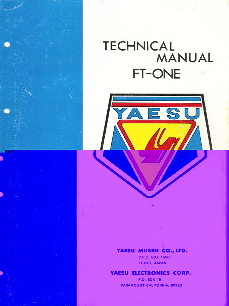 Yaesu FT One Technical Manual | PDF