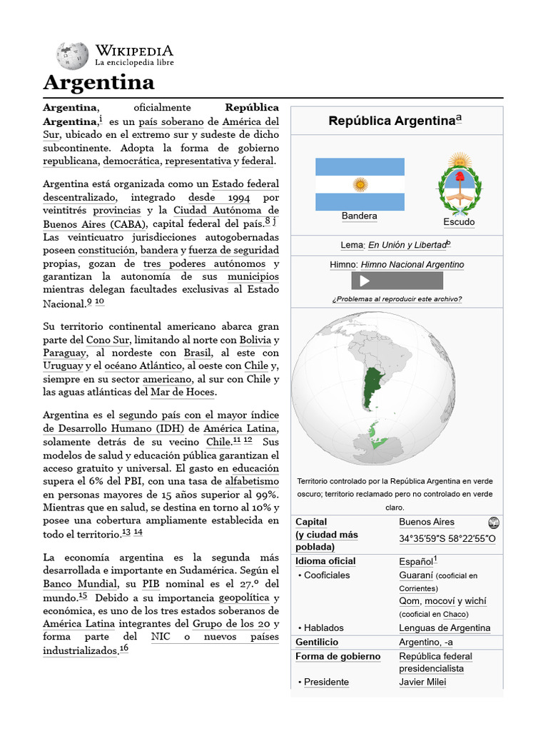 Argentina | PDF | Argentina | Imperio Inca