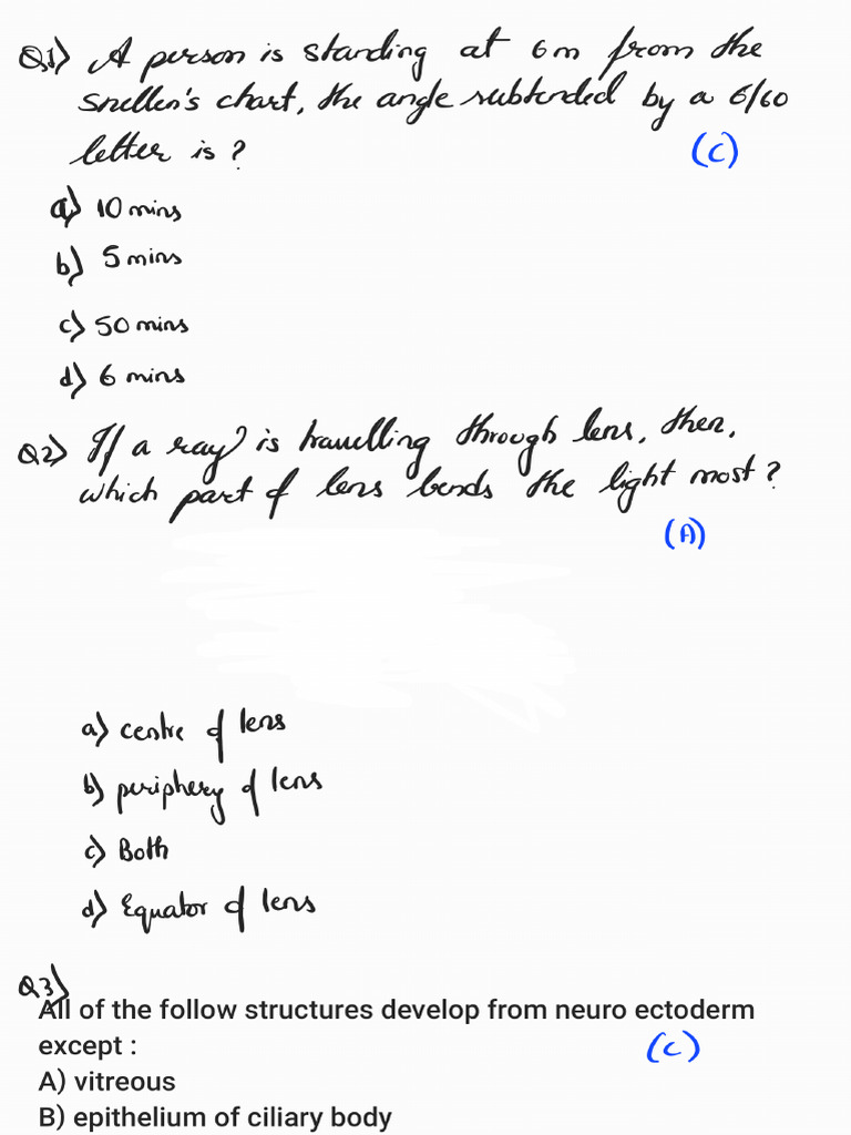 Ophthalmology Quiz - 240423 - 221845 | PDF