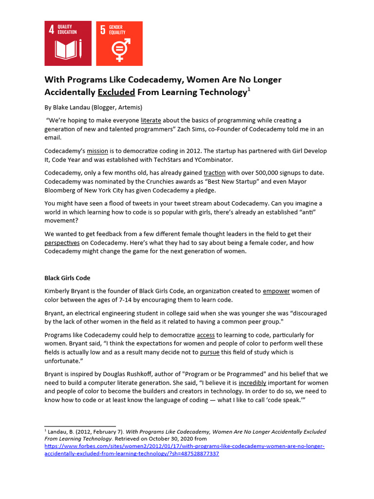 With Programs Like Codecademy, Women Are No Longer Accidentally Excluded From Learning ...