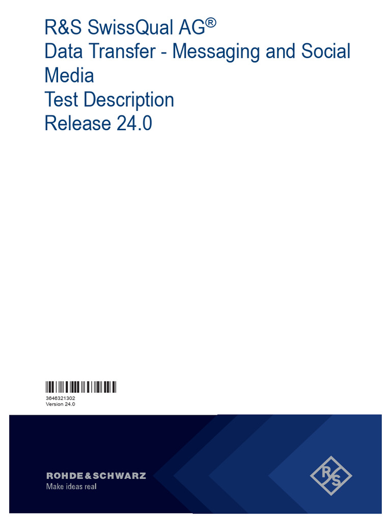 Test Description - Data Transfer - Messaging and Social Media | PDF ...