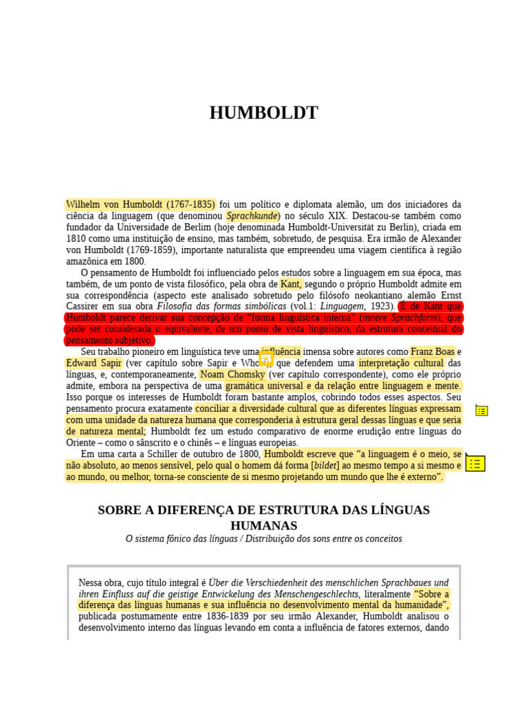 Textos Básicos de Linguagem - Humboldt | PDF | Palavra | Linguística