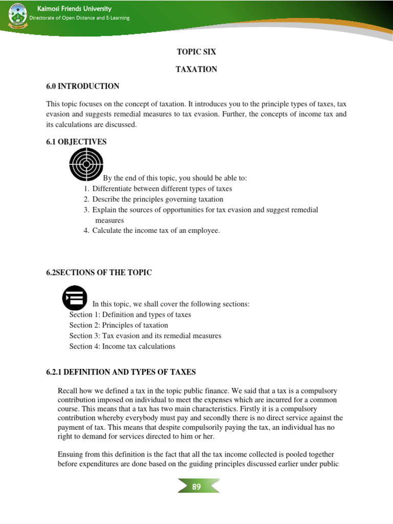 Topic 6 | PDF | Taxes | Income Tax