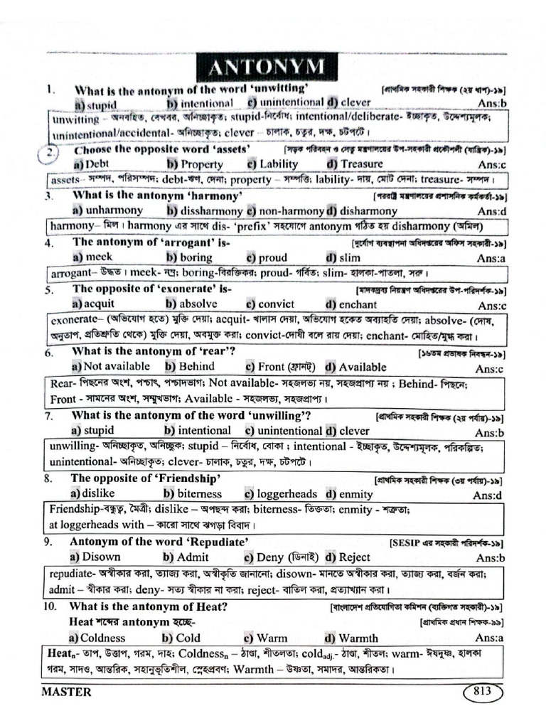 Antonym - Part 1-662535bbd3228 | PDF