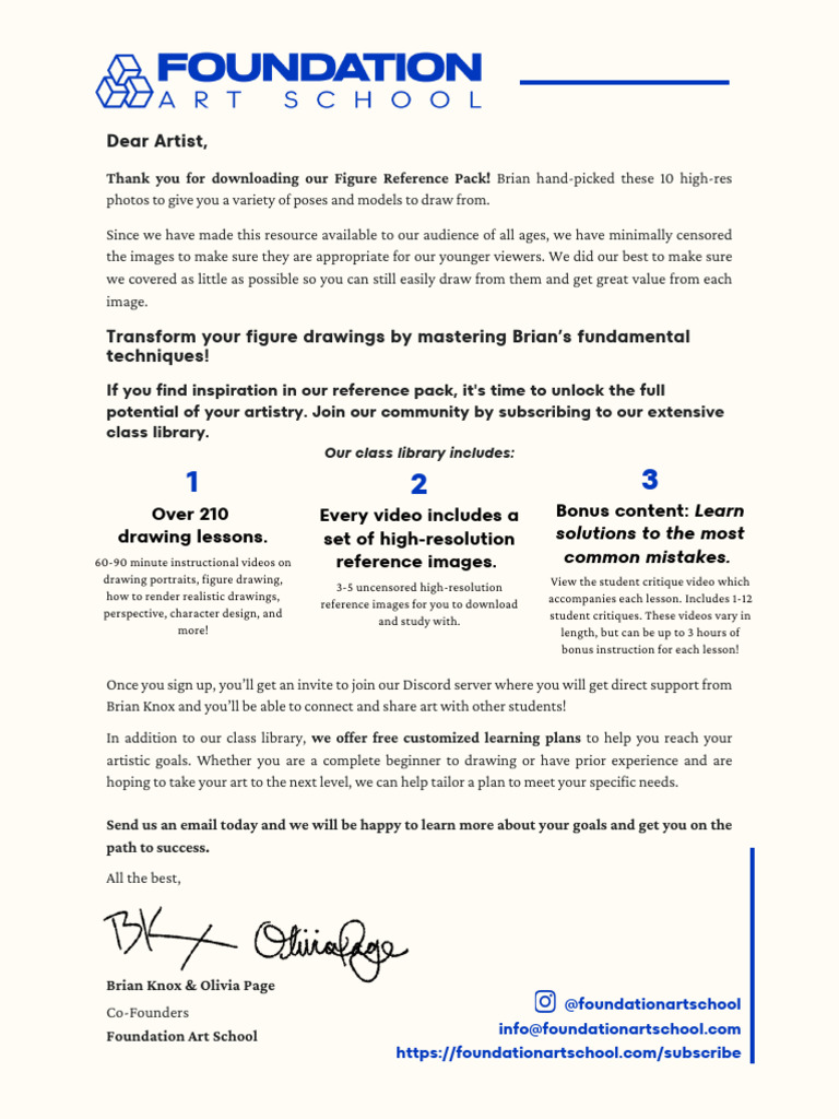 Thank You Letter - Figure Reference Pack | PDF