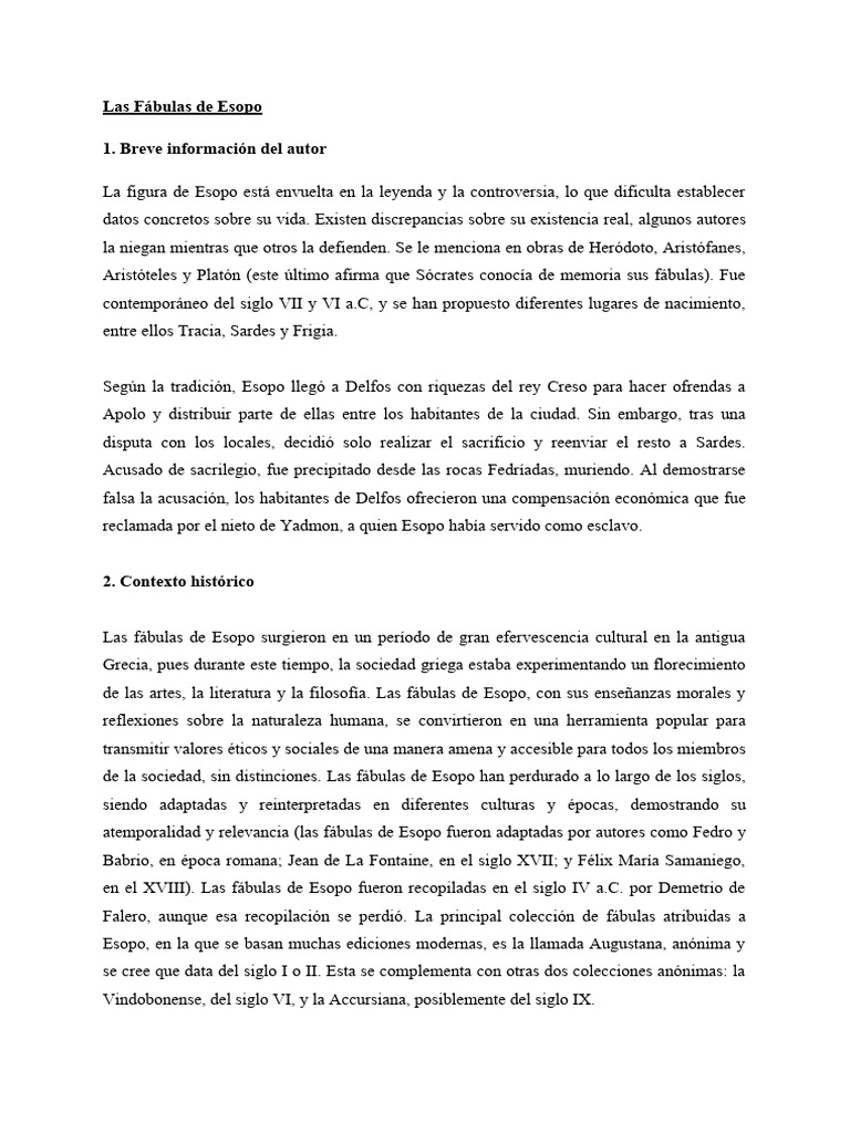Las Fabulas De Esopo Pdf Esopo
