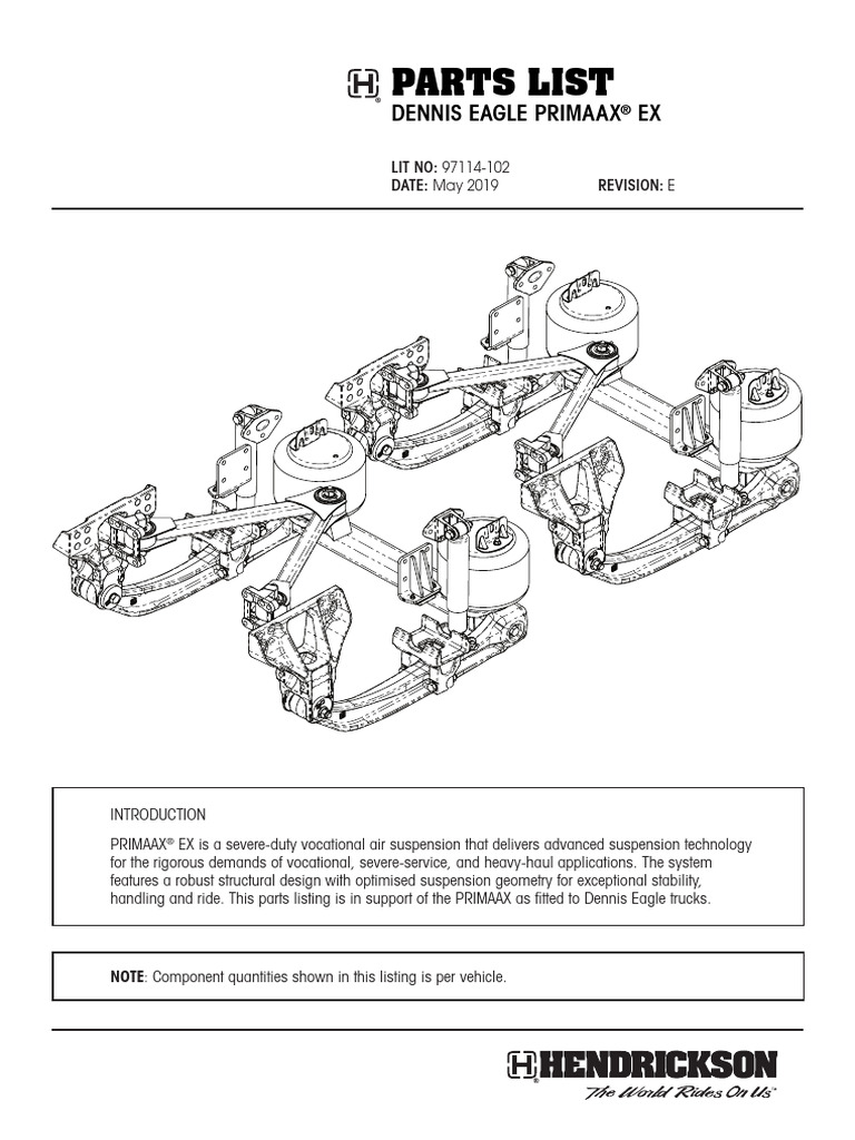 102 Dennis Eagle PRIMAAX EX Par Rev E | PDF | Axle | Nut (Hardware)