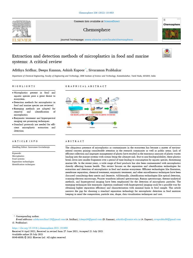 Ultrasound Microplastic Detection Methods | PDF | Water Purification | Water Treatment