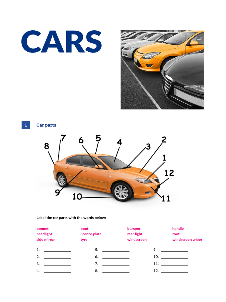 Cars British English Student Ver2 | PDF | Car | Wheeled Vehicles